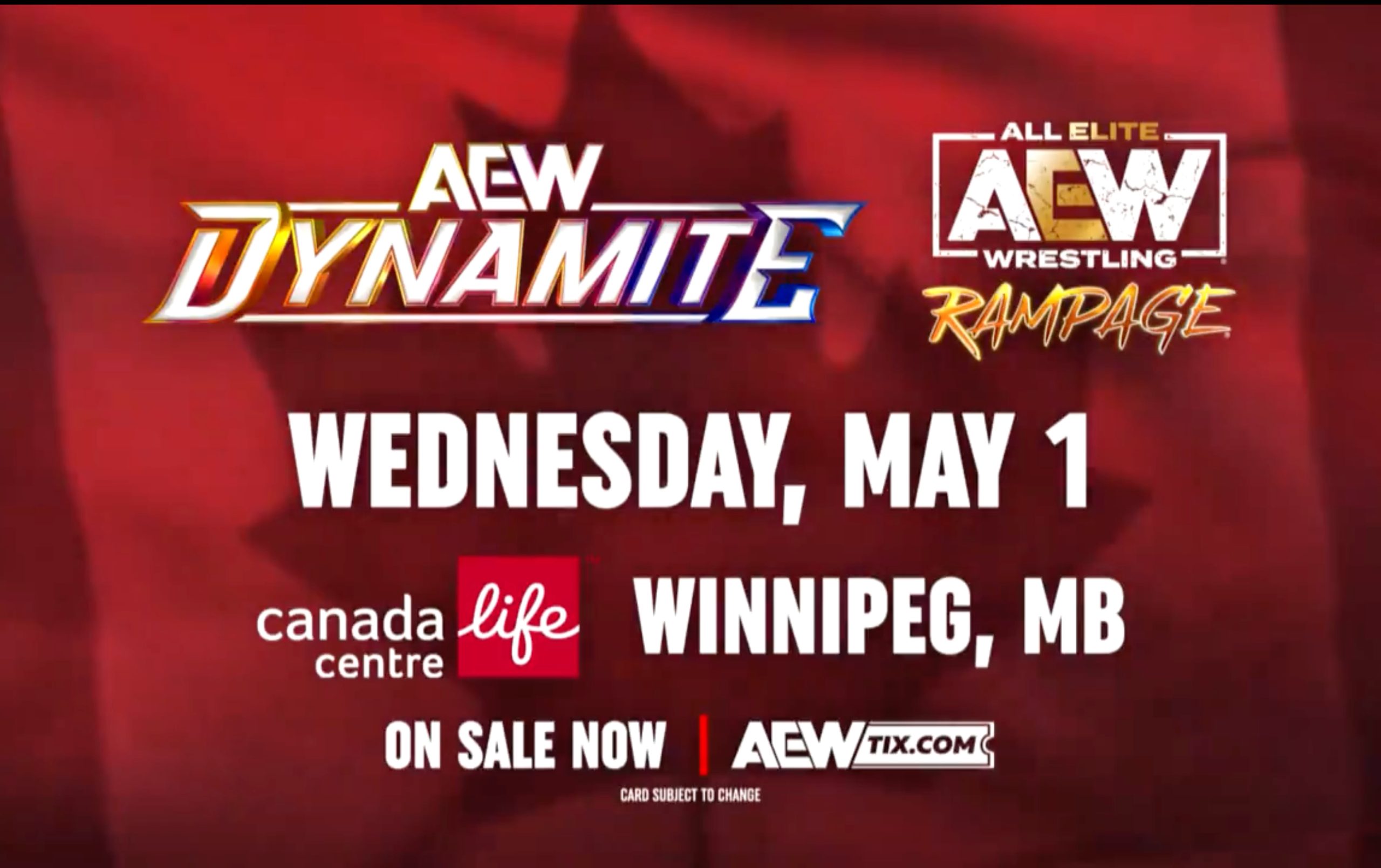 AEW reschedules Winnipeg event, new Dynamite logo revealed