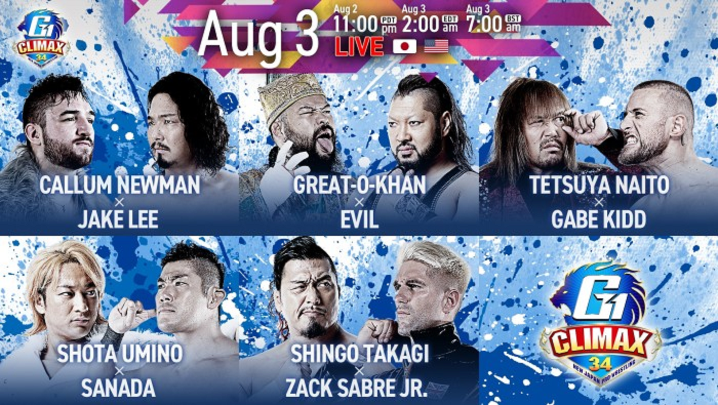 NJPW G1 Climax 34 night nine live results: Shingo vs. Sabre - F4W/WON