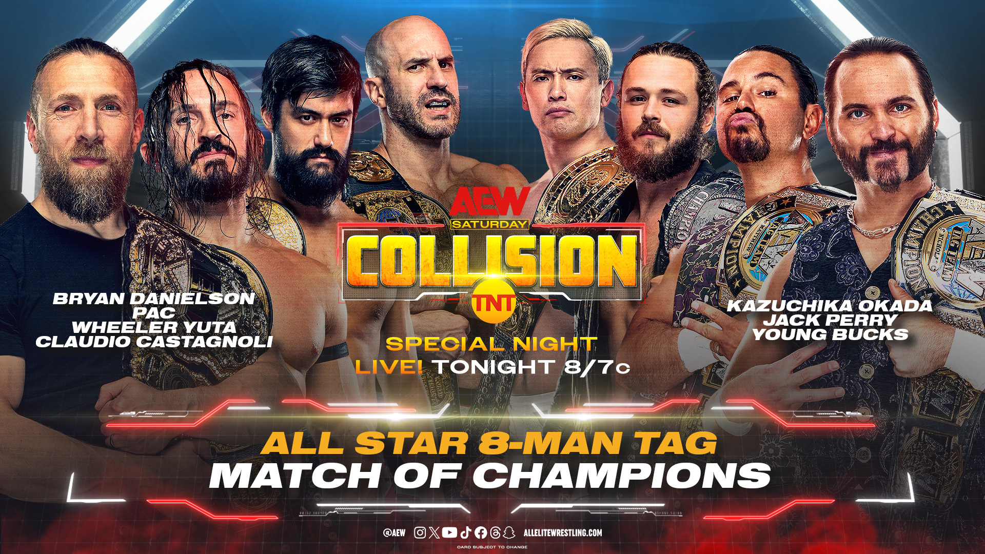 AEW Collision & Rampage live results: All star eight-man tag match ...