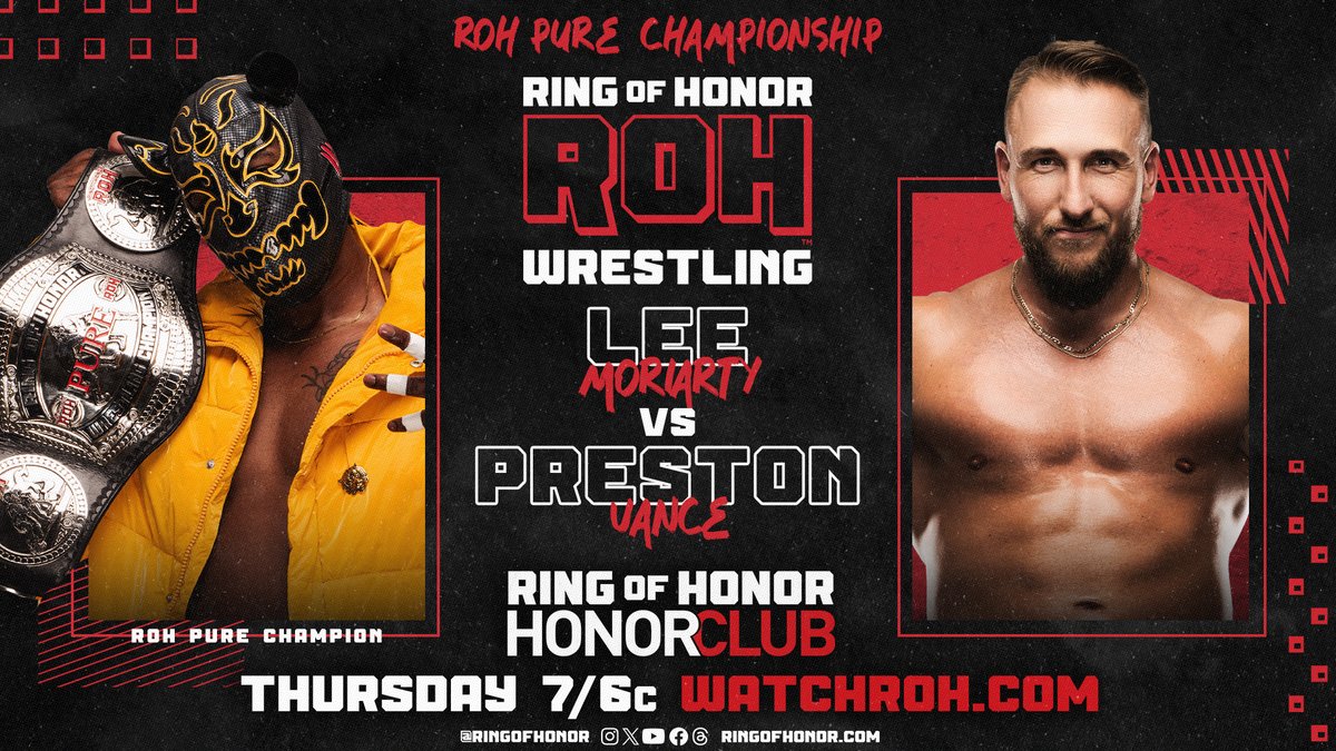 Ring of Honor TV live results: Lee Moriarty vs. Preston Vance Pure ...
