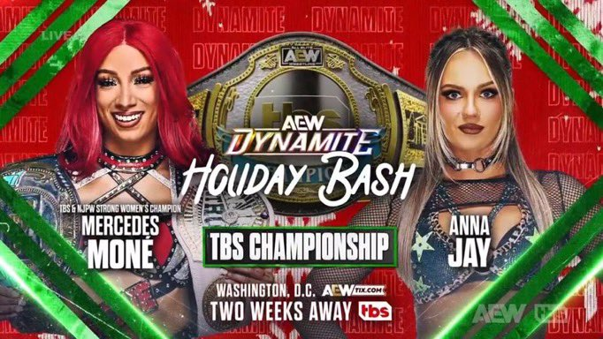 Mercedes Mone TBS title defense signed for AEW Dynamite Holiday Bash ...