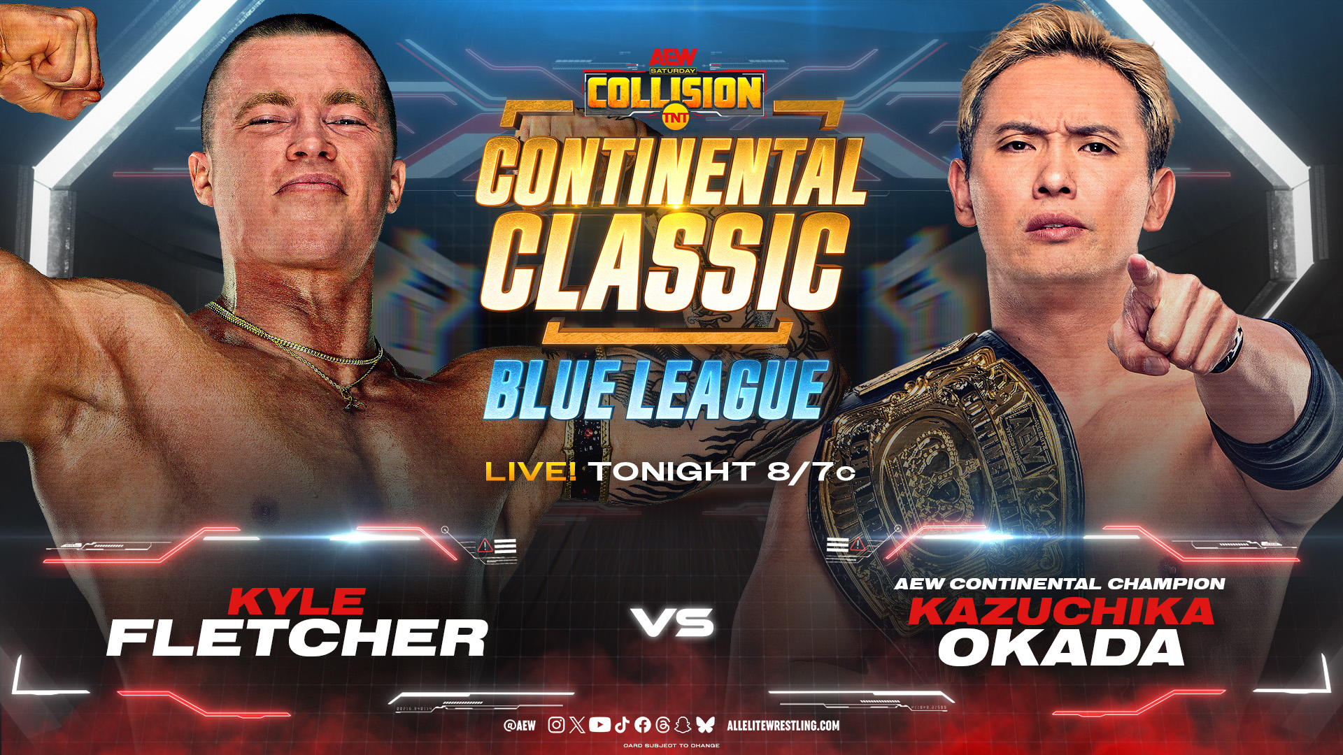 AEW Collision live results: Kazuchika Okada vs. Kyle Fletcher ...