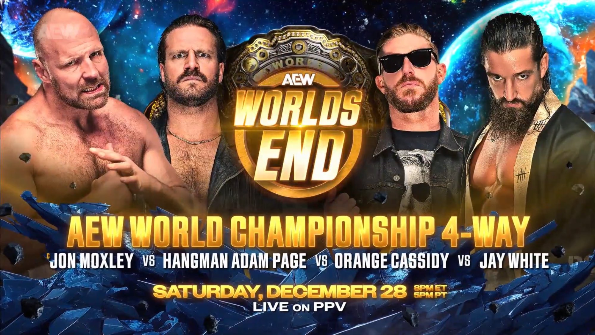 Fatal four-way World title match signed for AEW Worlds End - F4W/WON