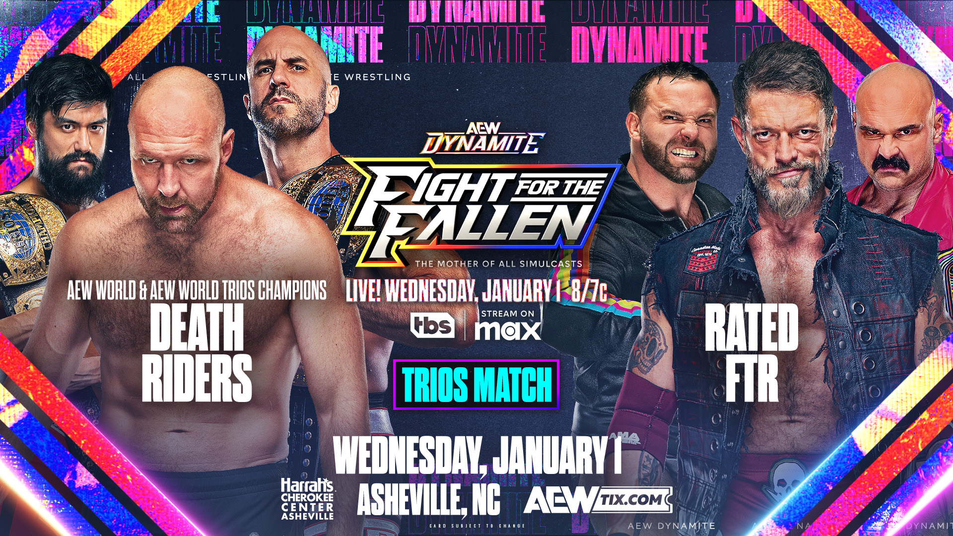 AEW Dynamite Fight for the Fallen live results: Death Riders vs. Rated FTR - F4W/WON