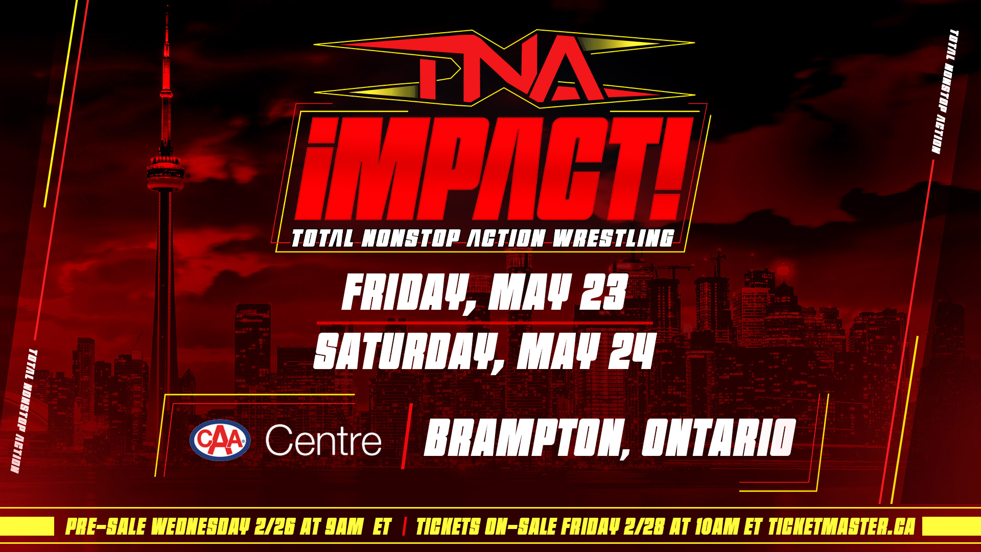 TNA Wrestling announces May TV tapings in Brampton, Ontario - F4W/WON