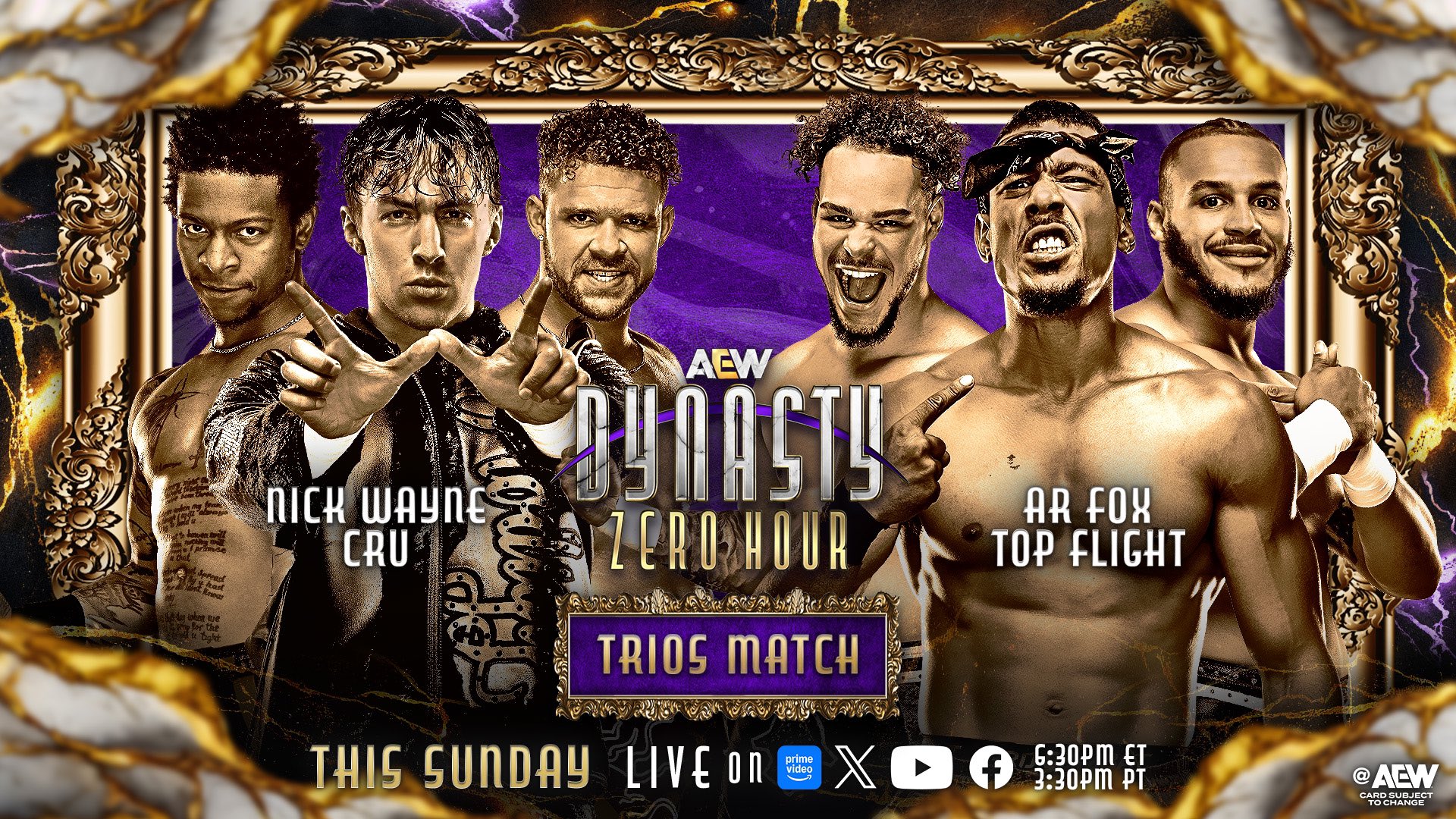 Max Caster open challenge, trios match added to AEW Dynasty Zero Hour ...