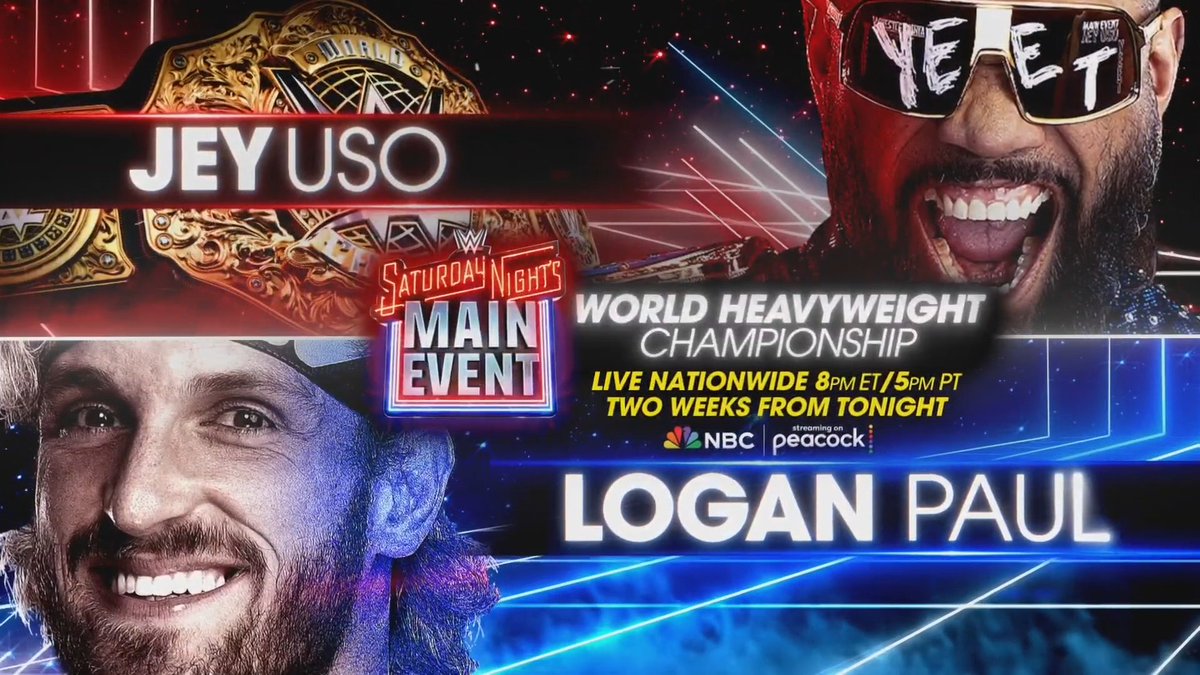 WWE News: Jey Uso vs. Logan Paul set for Saturday Night’s Main Event ...