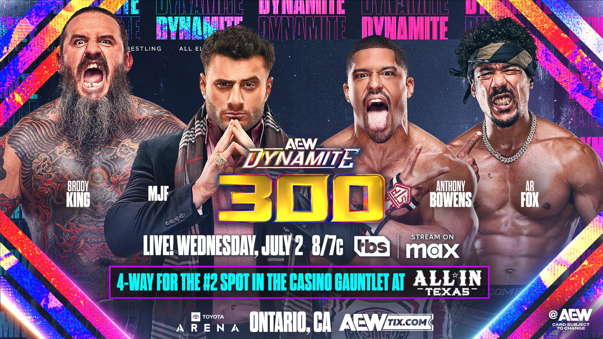 AEW News: Casino Gauntlet qualifier set for Dynamite 300 - F4W/WON