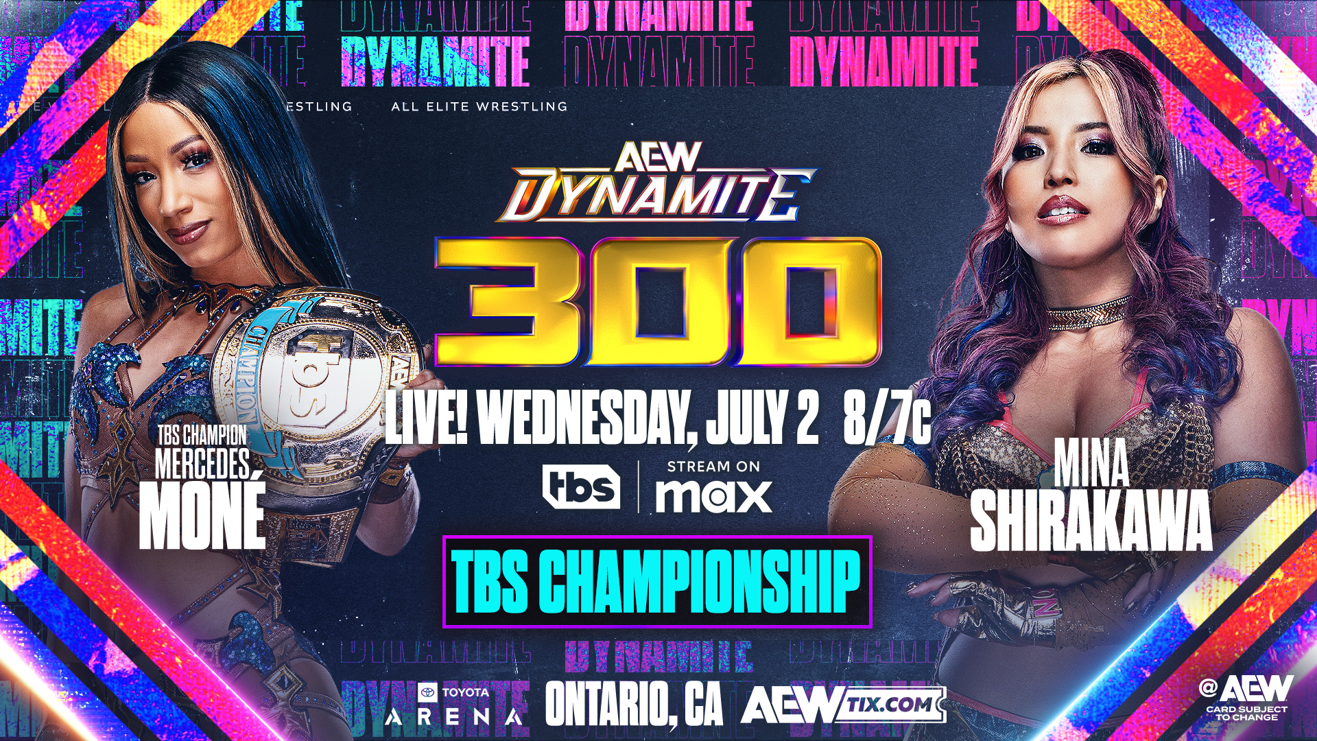 AEW Dynamite 300 live results: Mercedes Mone vs. Mina Shirakawa TBS ...