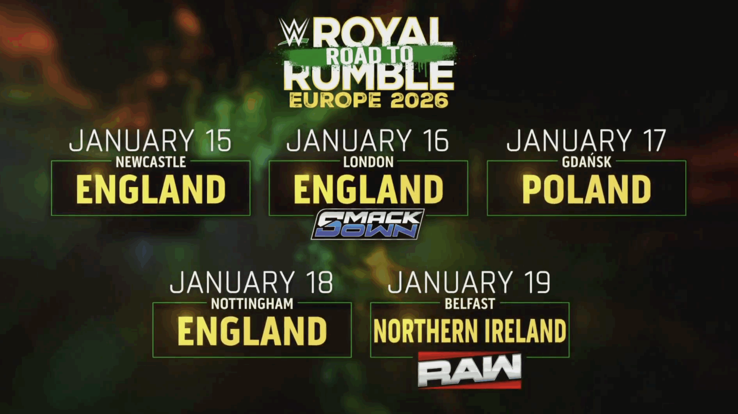 WWE News: Road to Royal Rumble European tour set - F4W/WON
