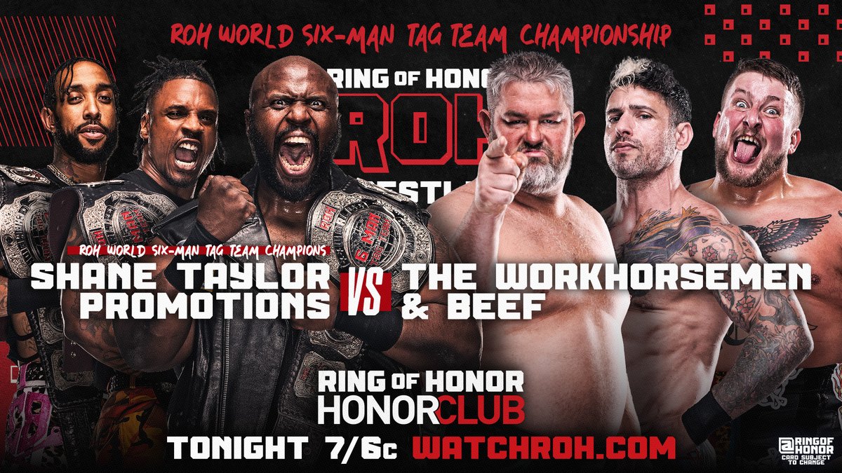 Ring of Honor TV live results: Six-Man title match - F4W/WON