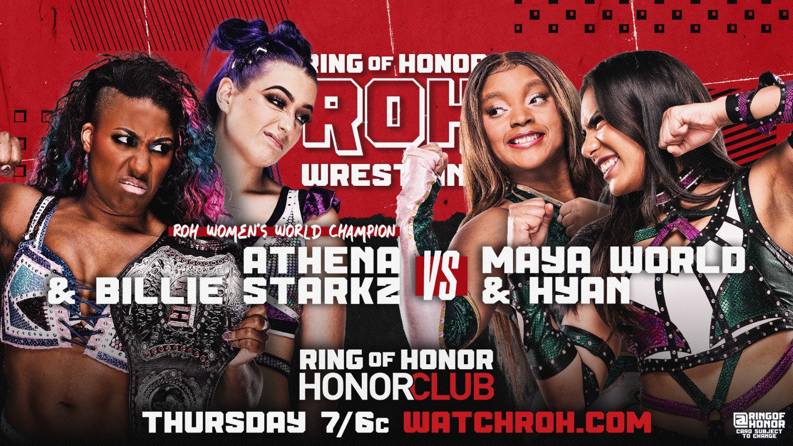 Ring of Honor results: Athena & Billie Starkz team up - F4W/WON