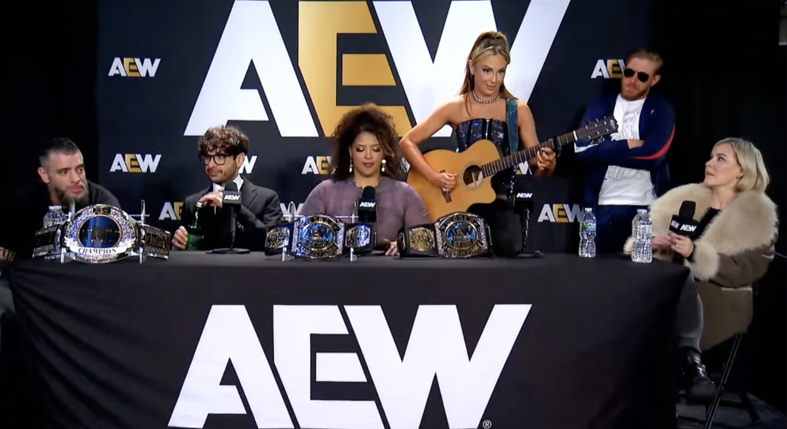 Harley Cameron performs ‘Babes of Wrath’ song at AEW Worlds End post ...